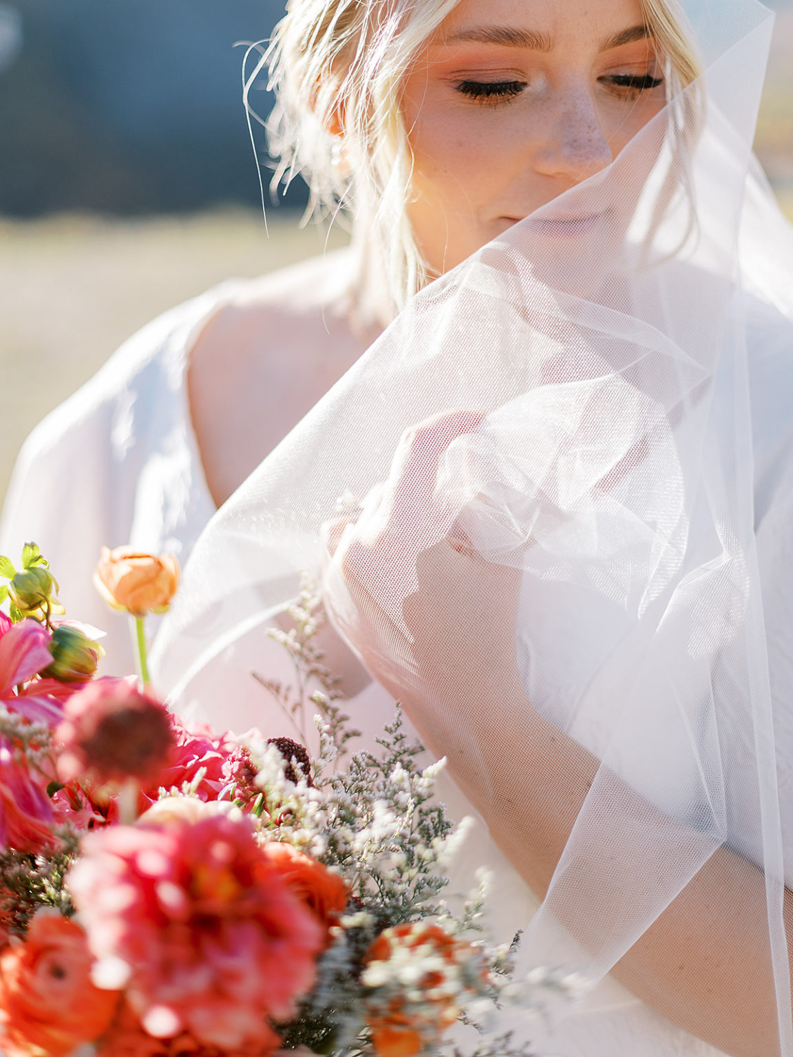 Albion Basin Fall Bridals With a Pop of Color | Alora Lani Photo