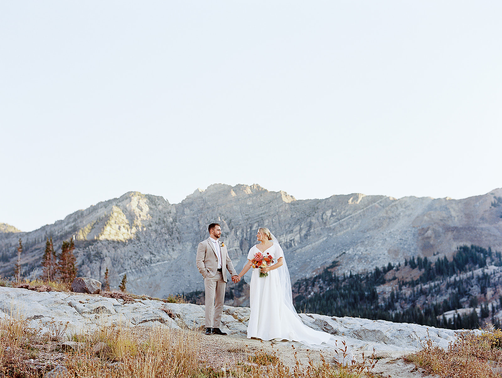 Albion Basin Fall Bridals With a Pop of Color | Alora Lani Photo